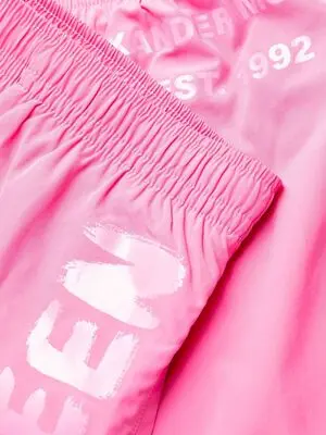 Alexander McQueen Logo-print Swim Shorts - Pink