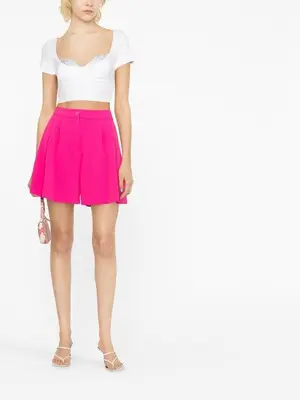 BLUGIRL Box-pleated Wide Leg Shorts