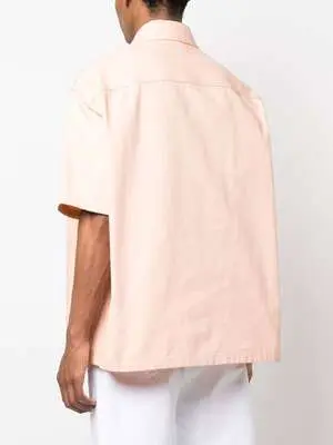 Raf Simons Logo-patch Cotton Shirt - Orange