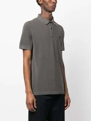 Stone Island Compass-logo Polo Shirt - Grey