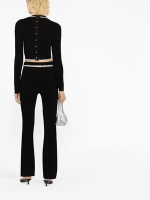 Rabanne Crystal-embellished Flared Trousers