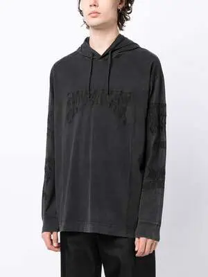 Givenchy Embroidered Logo Faded-effect Hoodie