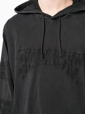 Givenchy Embroidered Logo Faded-effect Hoodie