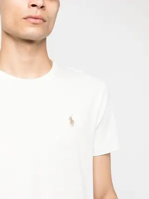 Polo Ralph Lauren Logo-embroidered Cotton T-shirt - White