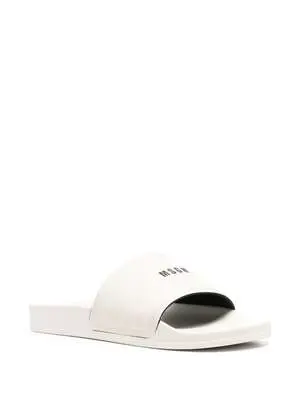 MSGM Logo-print Sliders - Neutrals