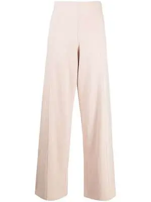 Pringle Of Scotland High-waisted Knit Trousers - White