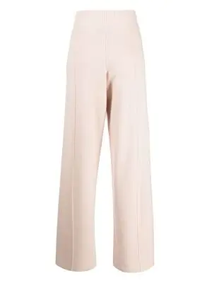Pringle Of Scotland High-waisted Knit Trousers - White