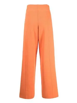 Pringle Of Scotland High-waisted Knitted Trousers - Orange