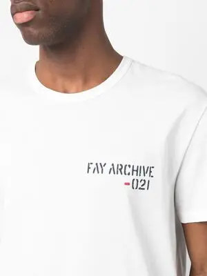 FAY Logo-print T-shirt - White