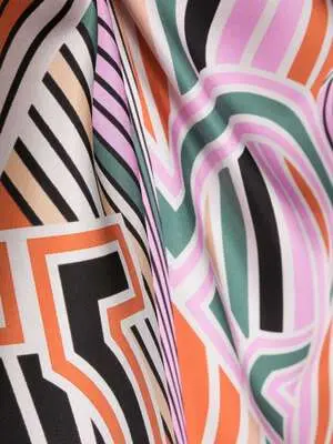 FERRAGAMO Geometric-pattern Silk Scarf