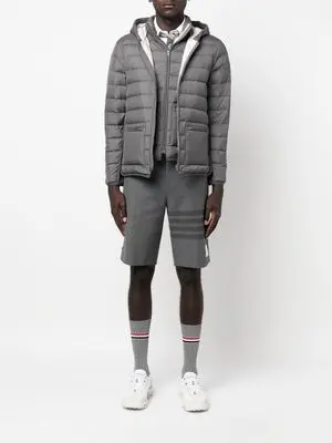 Thom Browne Zip-front Padded Jacket - Grey