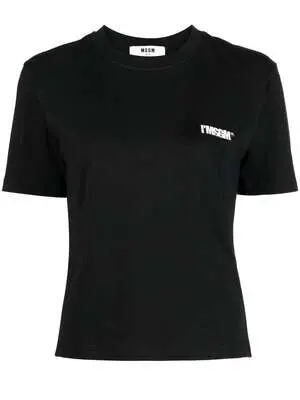 MSGM Logo-patch T-shirt - Black