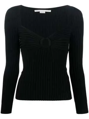 Stella McCartney Cut-out Knit Top - Black