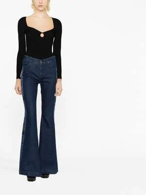 Stella McCartney Cut-out Knit Top - Black