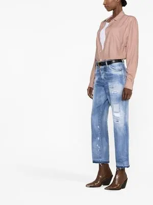 Dsquared2 Straight-leg Distressed Jeans