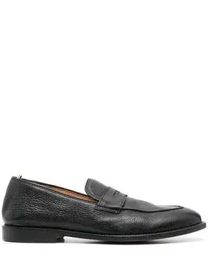 Officine Creative Opera Leather Penny Loafers - Black