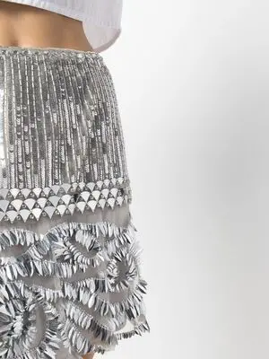 Alberta Ferretti Sequin-embellished Mini Skirt
