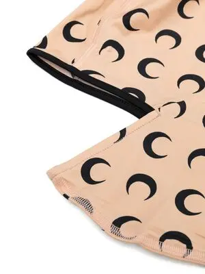 MARINE SERRE Crescent Moon-print Balaclava - Neutrals
