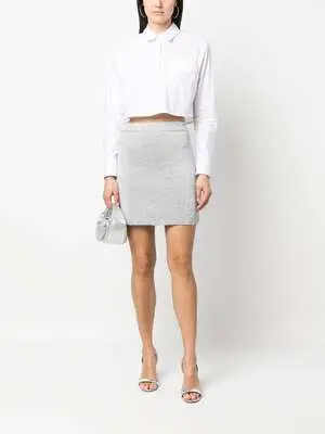 Alberta Ferretti Metallic-effect Mini Skirt
