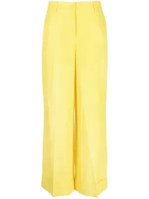 P.a.r.o.s.h Pressed-crease Straight-leg Trousers - Yellow