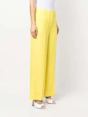 P.a.r.o.s.h Pressed-crease Straight-leg Trousers - Yellow
