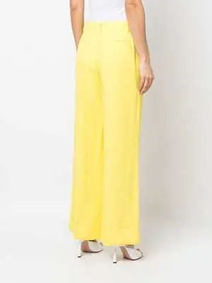P.a.r.o.s.h Pressed-crease Straight-leg Trousers - Yellow