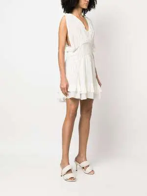 IRO PARIS Sleeveless Ruffle Hem Short Dress
