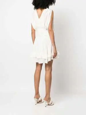 IRO PARIS Sleeveless Ruffle Hem Short Dress