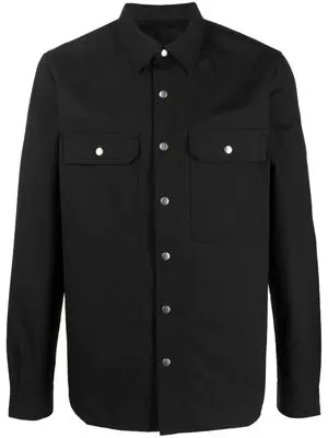 Rick Owens Long-sleeved Cotton Shirt Jacket