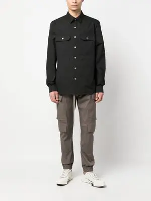 Rick Owens Long-sleeved Cotton Shirt Jacket