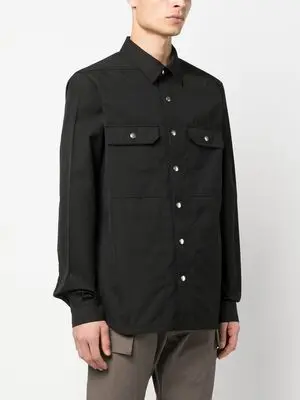 Rick Owens Long-sleeved Cotton Shirt Jacket