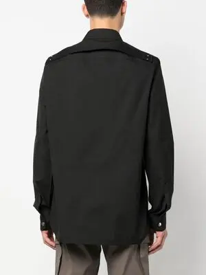 Rick Owens Long-sleeved Cotton Shirt Jacket