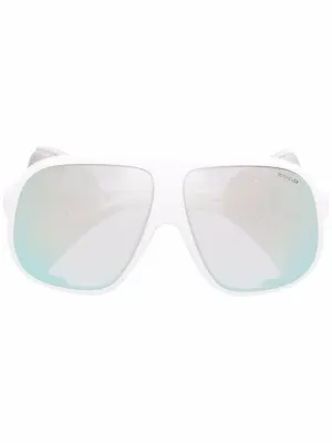 Moncler Mask-frame Sunglasses - White