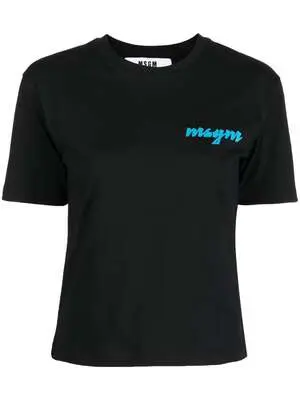 MSGM Logo-print Short-sleeve T-shirt - Black