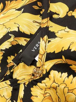 Versace Barocco-print Silk Camisole - Black