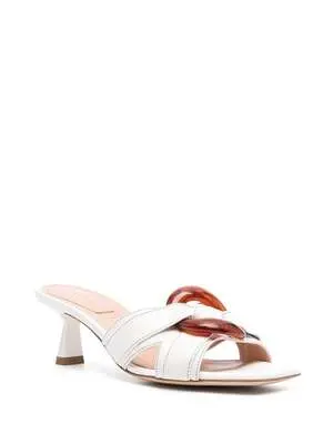 Alberta Ferretti Resin-aliqué Heeled Mules