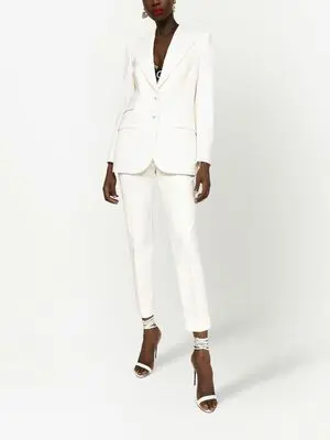 Dolce & Gabbana Single-breasted Wool Blazer - White