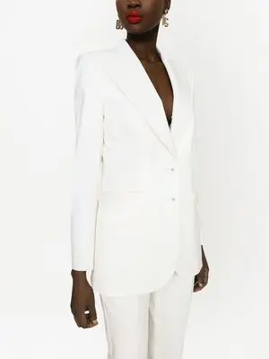 Dolce & Gabbana Single-breasted Wool Blazer - White