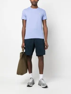 Polo Ralph Lauren Logo-patch Cotton Cargo Shorts - Blue
