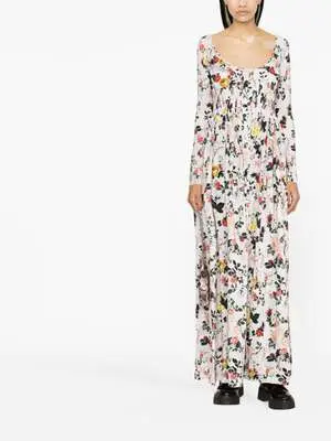 Rabanne Rose-print Maxi Dress