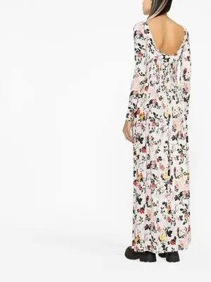 Rabanne Rose-print Maxi Dress
