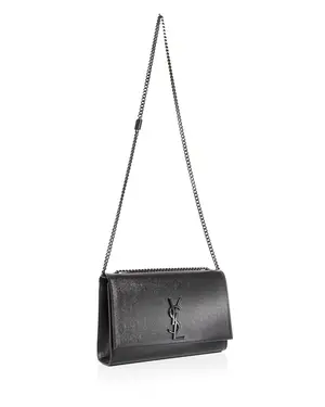 Saint Laurent Kate Medium Shoulder Bag - Black Grain Leather/black
