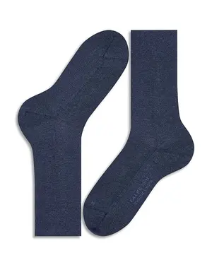 Falke Falke Sensitive London Cotton-Blend Socks Navy Melange