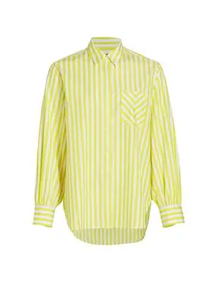 Rag & Bone Maxine Cotton Shirt Fresh Lemon Stripe