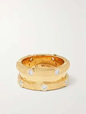 VILTIER Rayon Trio 18-karat Diamond Ring