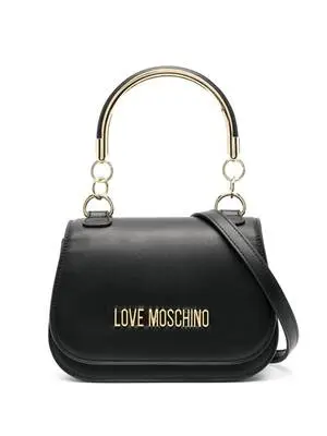 Moschino Logo-plaque Top Handle Bag - Black