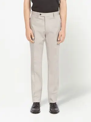 FERRAGAMO Cotton Chino Trousers - Neutrals