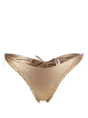 Agent Provocateur Berry Gathered-detail Bikini Brief - Gold