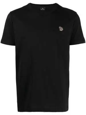 Paul Smith Zebra-patch Crew-neck T-shirt - Black