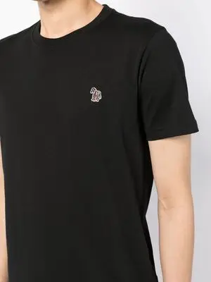 Paul Smith Zebra-patch Crew-neck T-shirt - Black
